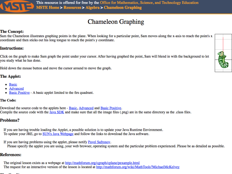 Chameleon Graphing - MathsLinks