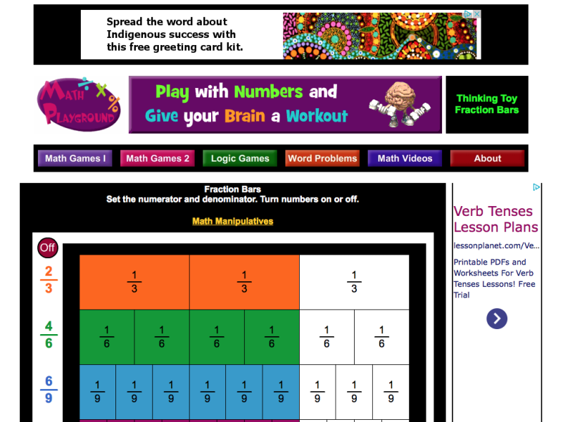 Fraction bars - MathsLinks