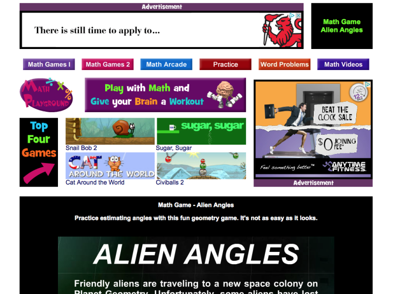 Alien Angles - MathsLinks