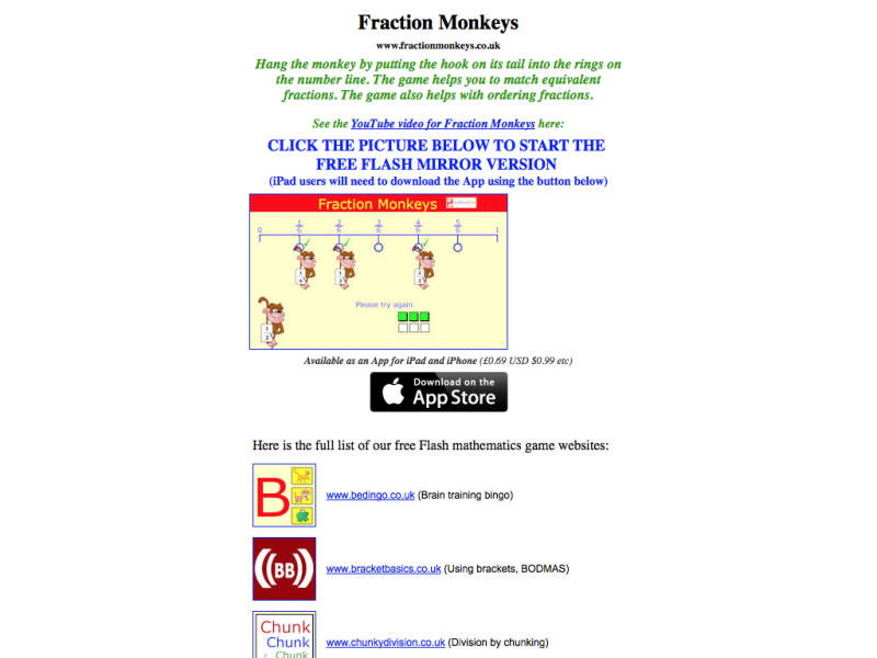 Fraction Monkeys - MathsLinks