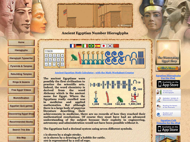 Egyptian mathematics and Numbers Hieroglyphs - MathsLinks