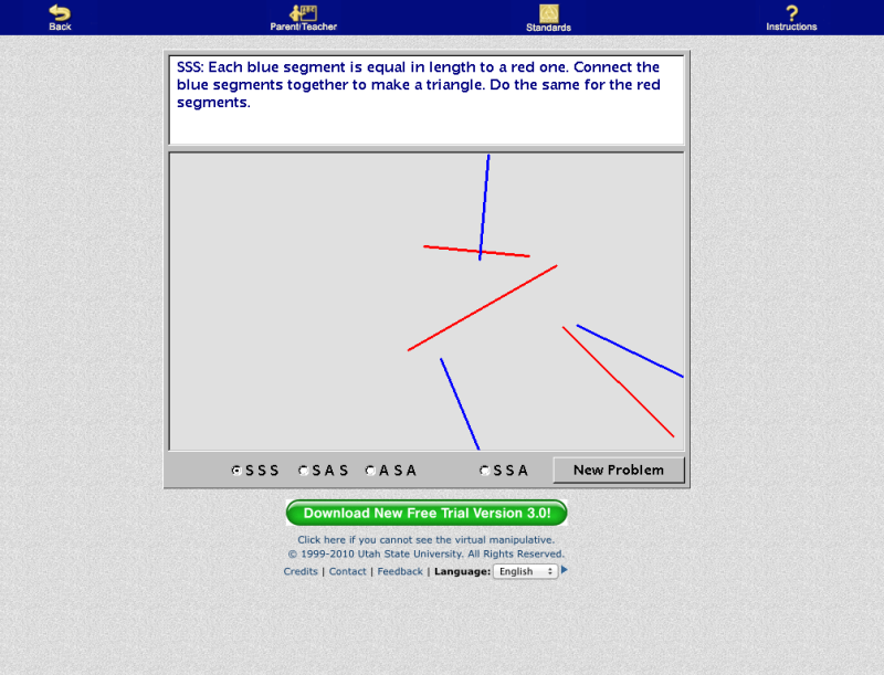 NLVM Congruent Triangle Manipulative - MathsLinks
