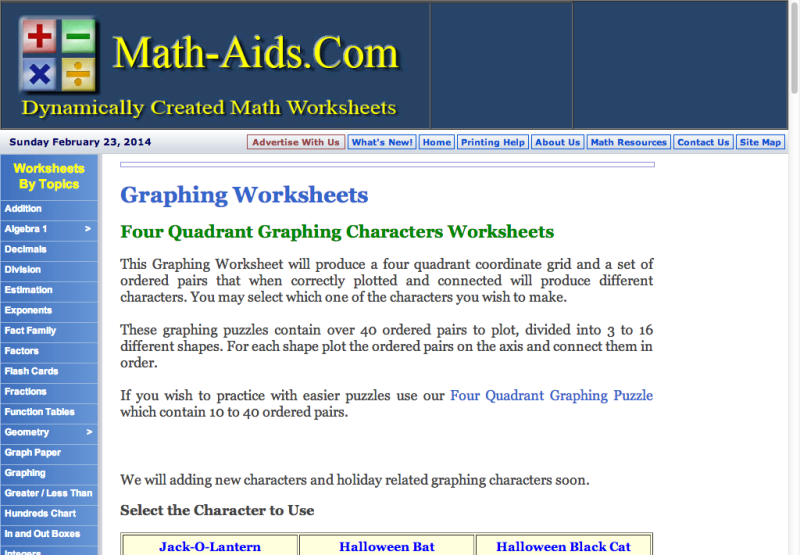 Number Plane Pictures - MathsLinks