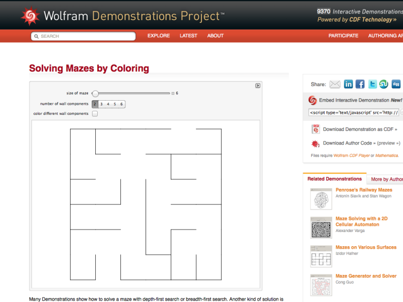 Solving Mazes by Coloring - MathsLinks