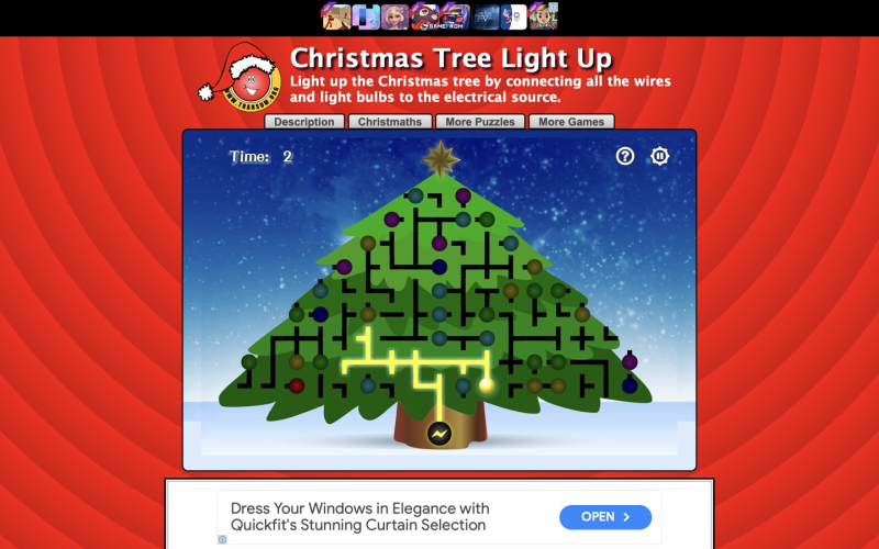 Christmas Tree Light Up! - MathsLinks