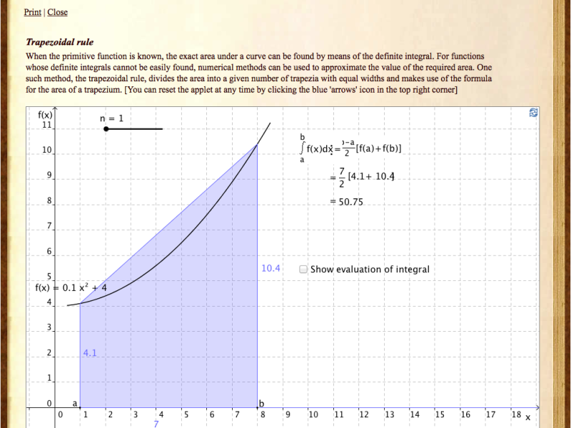 Trapezoidal rule - MathsLinks