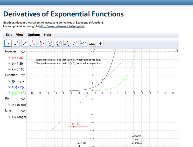 Derivatives of Exponential Functions - MathsLinks
