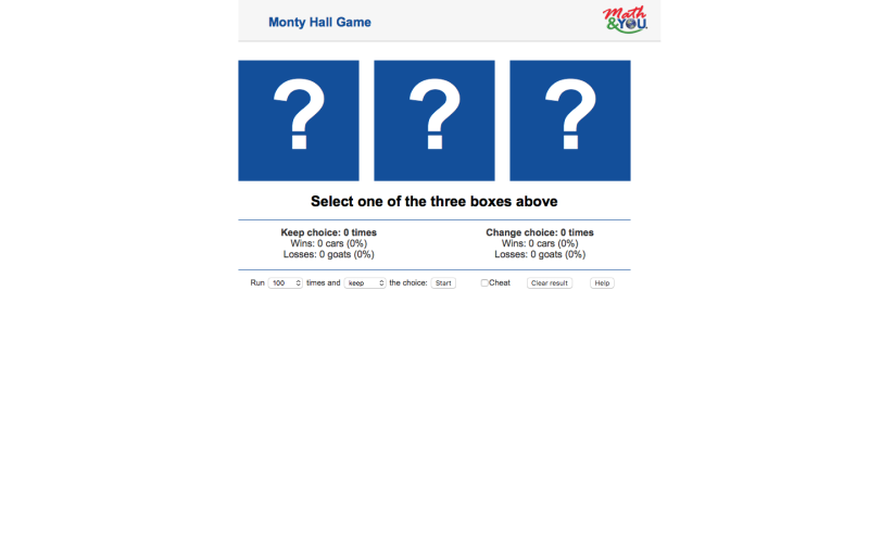 Monty Hall Problem Simulator - MathsLinks