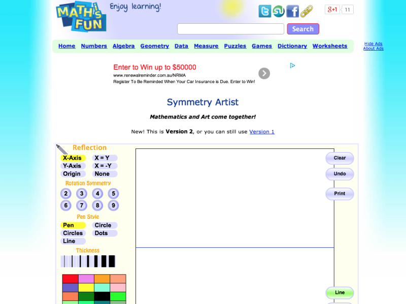 Symmetry Artist - MathsLinks