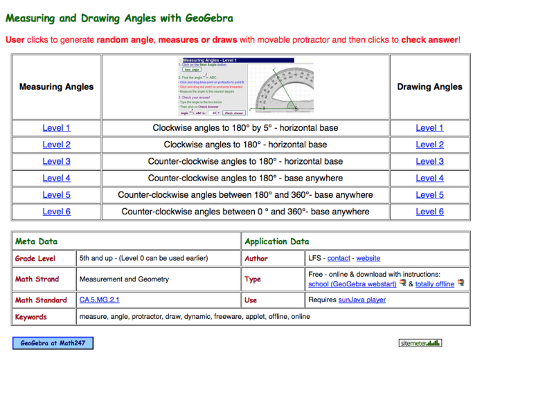 Measuring and Drawing Angles with GeoGebra - MathsLinks