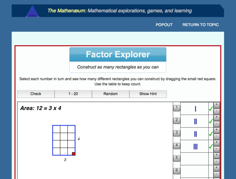 Factor Explorer - MathsLinks
