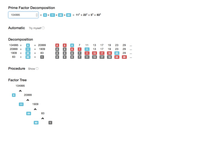 Prime Factor Decomposition - MathsLinks