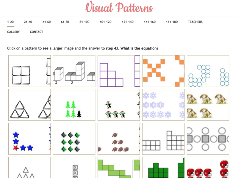 Visual Patterns - MathsLinks