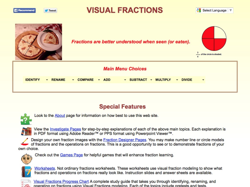 Visual Fractions - MathsLinks