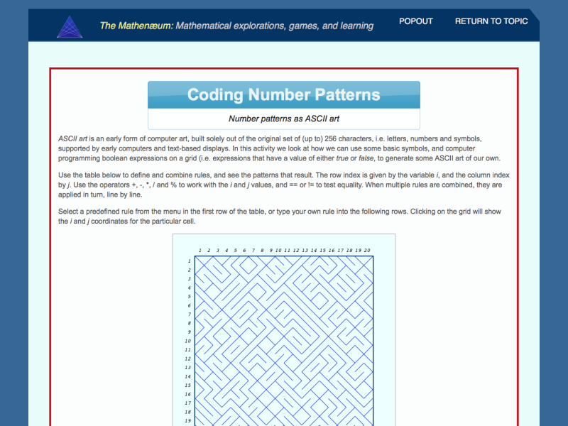 Coding Number Patterns - MathsLinks