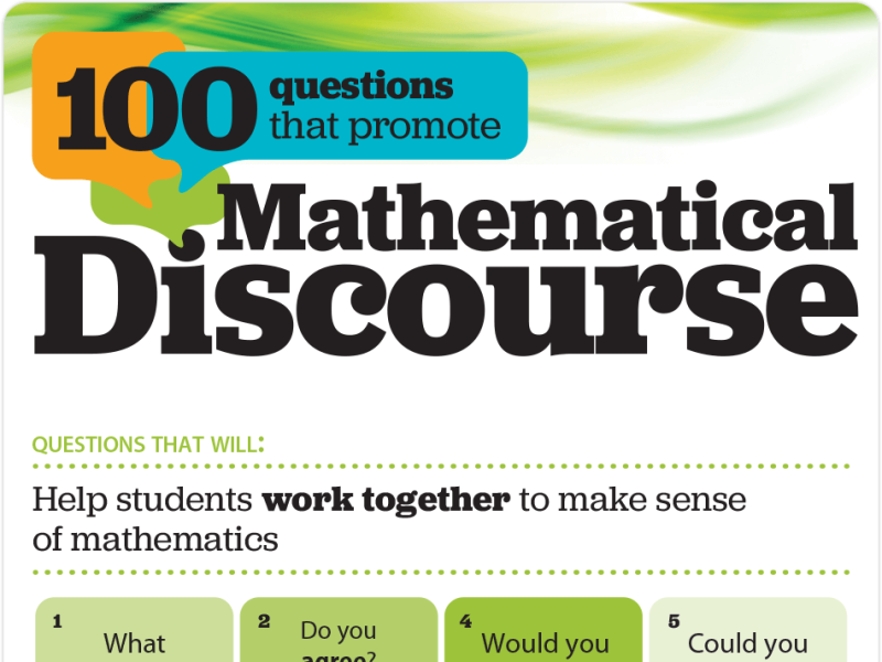 100 questions that promote Mathematical Discourse - MathsLinks