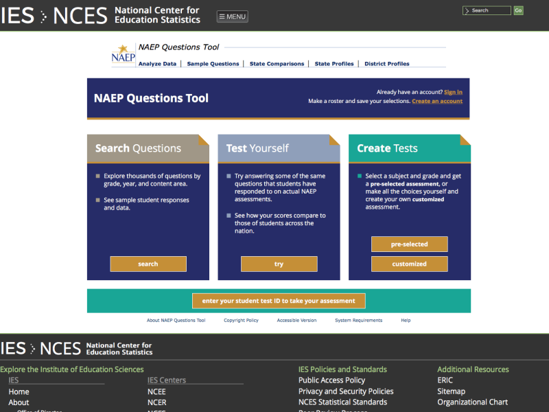 NAEP Questions Tool - MathsLinks