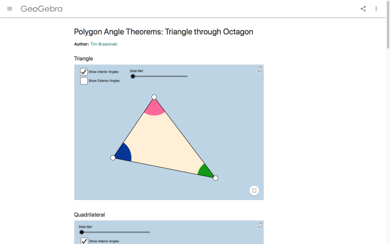 Polygon angle theorems: triangle through octagon - MathsLinks