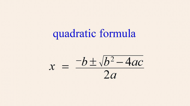 The Quadratic Formula - MathsLinks