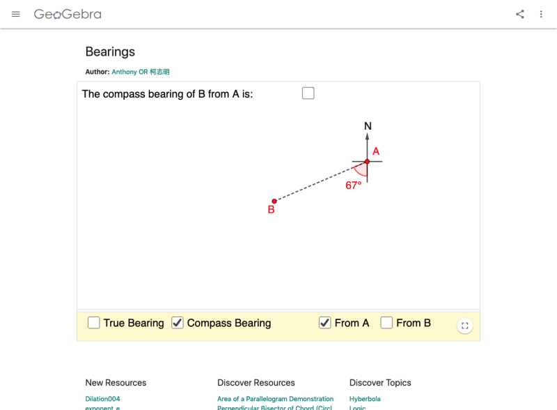 Bearings - Anthony Or - MathsLinks