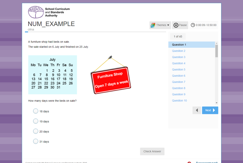OLNA Practice and Example tests - MathsLinks