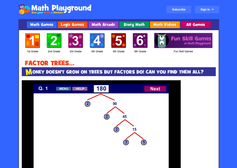 Complete factor trees - MathsLinks
