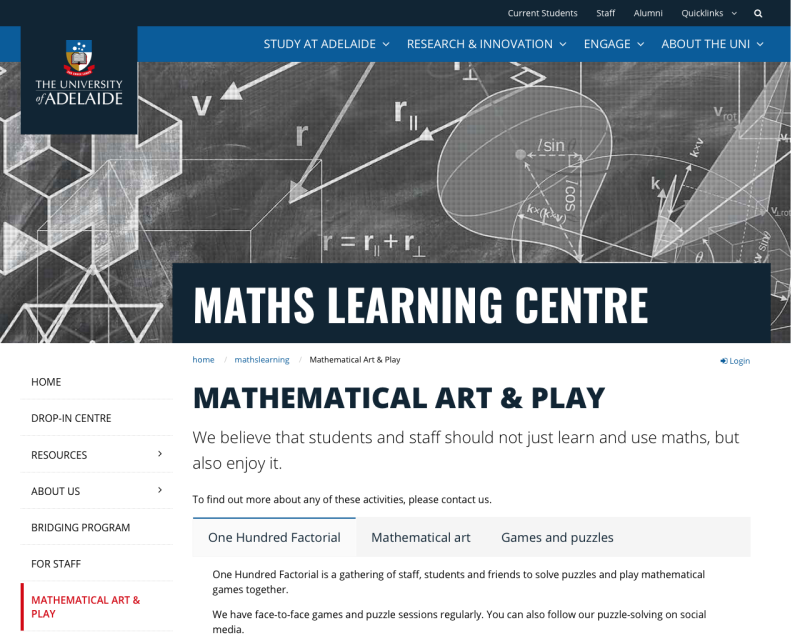 Mathematical art and play - MathsLinks