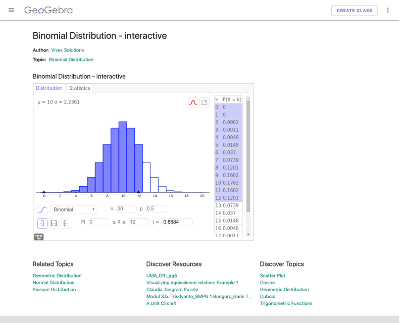 ME S1 Binomial Distribution interactive - MathsLinks