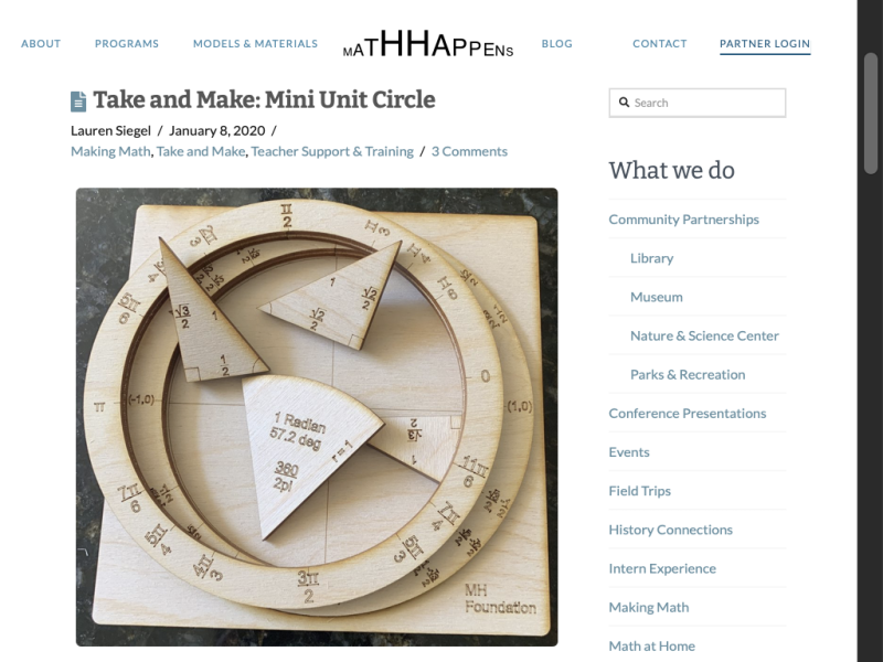 Take and Make: Mini Unit Circle - MathsLinks