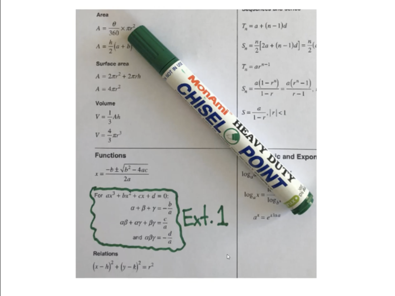 Reference Sheet for Mathematics Advanced & Extension NSW HSC 2020 ...