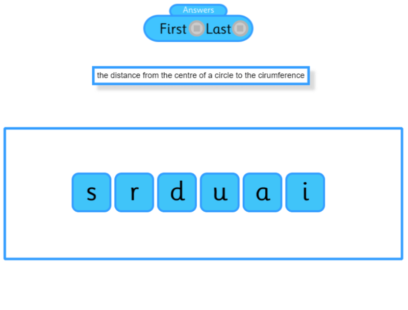 Maths keyword jumble - MathsLinks