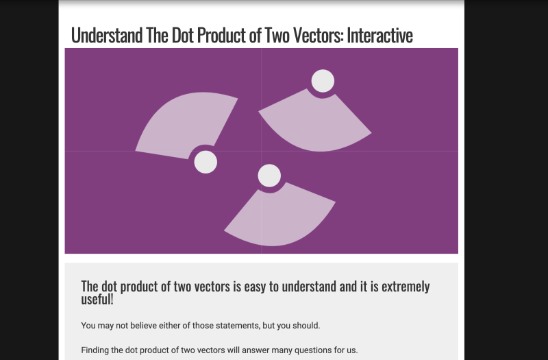 Understand the dot product - it’s surprisingly useful. - MathsLinks
