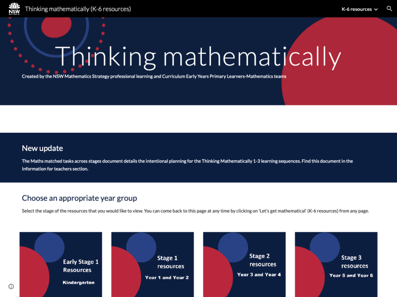 Thinking mathematically - MathsLinks