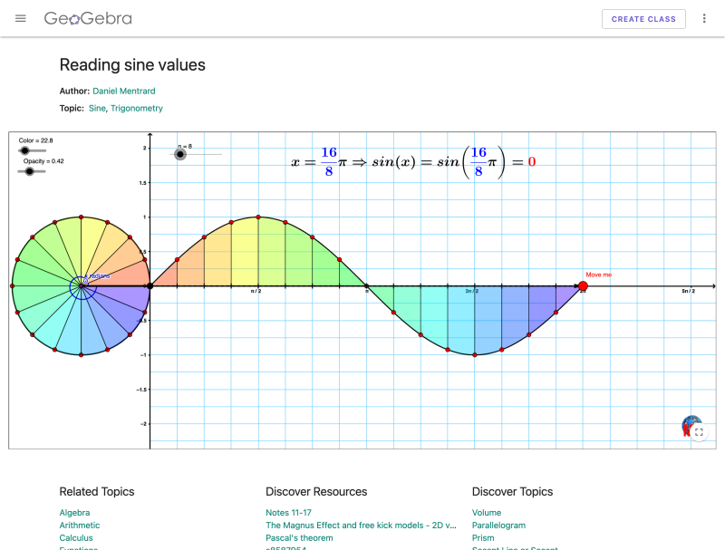 Reading sine values - MathsLinks