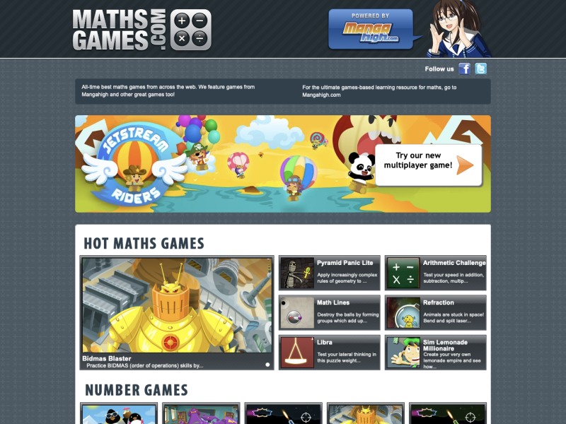 Manga Maths Games - MathsLinks