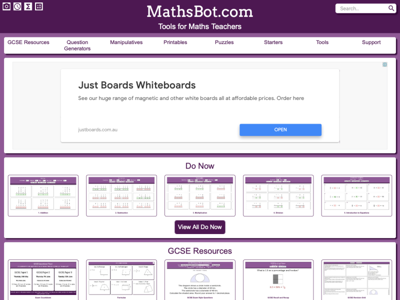 MathsBot.com - MathsLinks