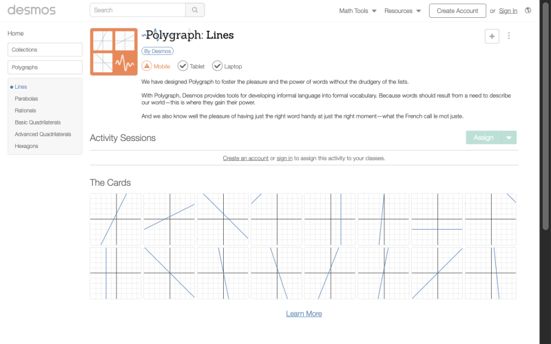 Polygraph: lines - MathsLinks