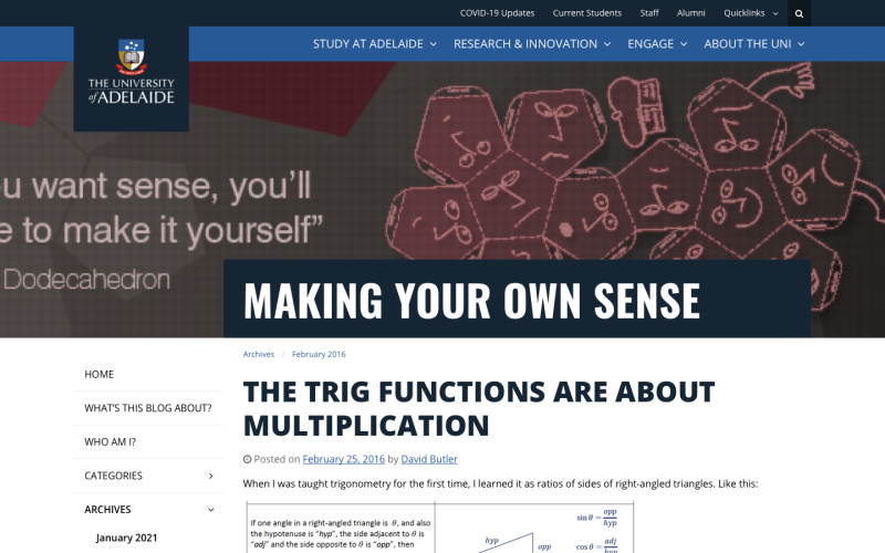 The Trig functions are about multiplication - MathsLinks