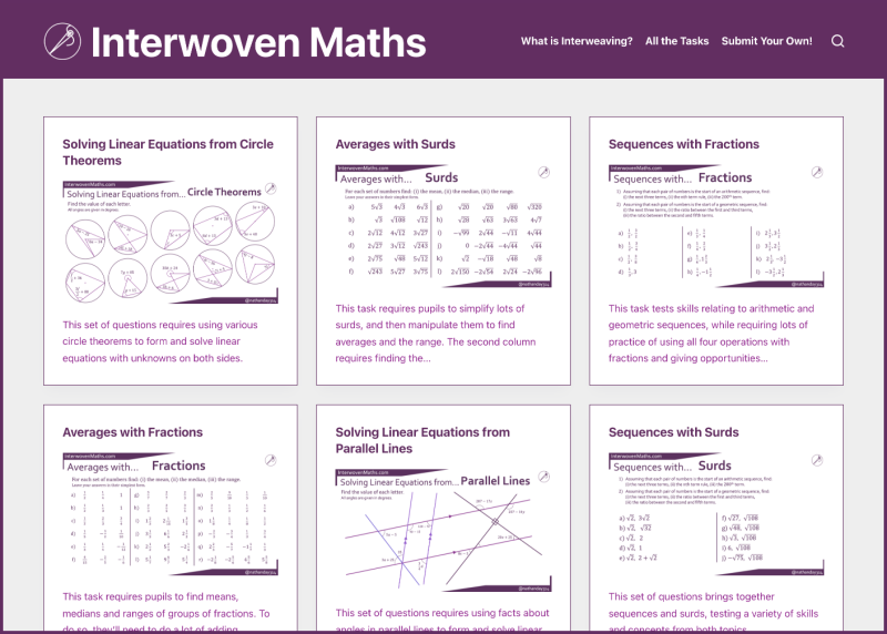 Interwoven Maths - MathsLinks
