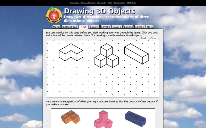 Drawing 3D Objects - MathsLinks