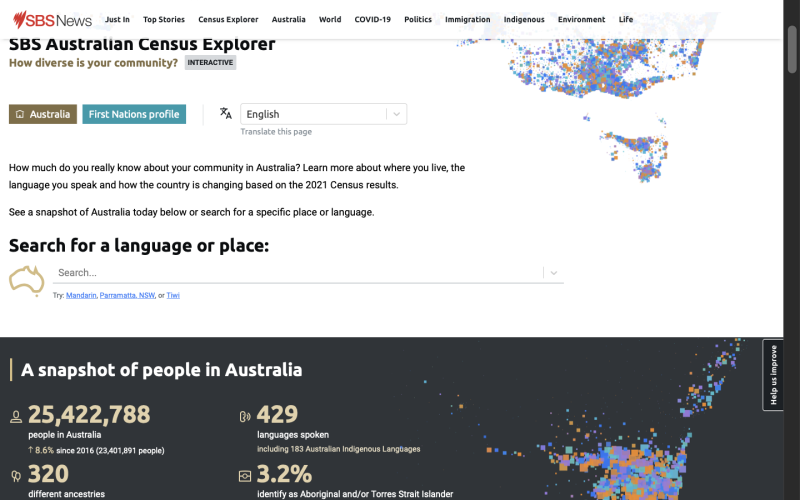 SBS Australian Census Explorer - MathsLinks