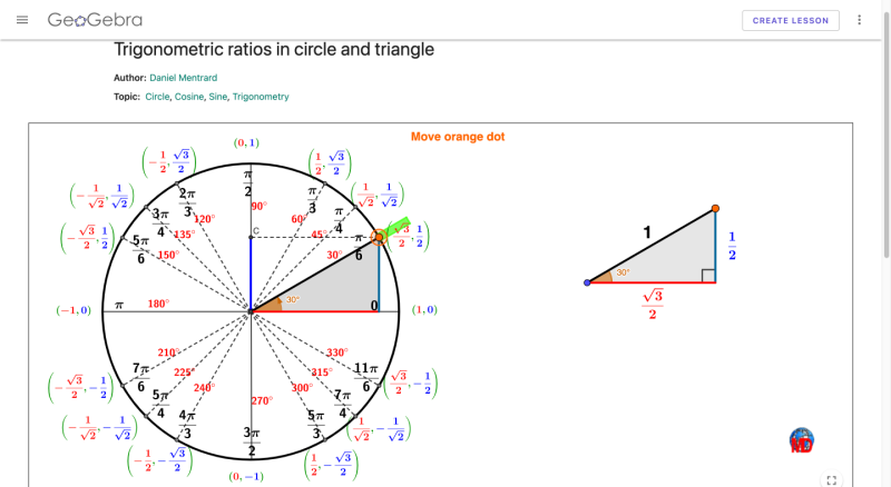 Trigonometric ratios in circle and triangle - MathsLinks