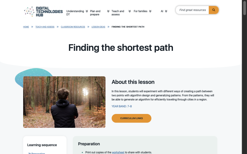 Finding the shortest path - MathsLinks